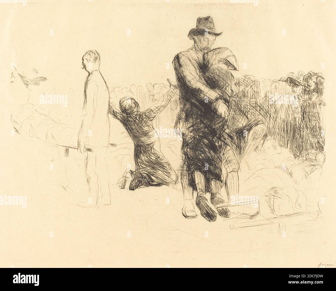 Jean-Louis Forain, (artist), French, 1852 - 1931, Lourdes, Transport of ...