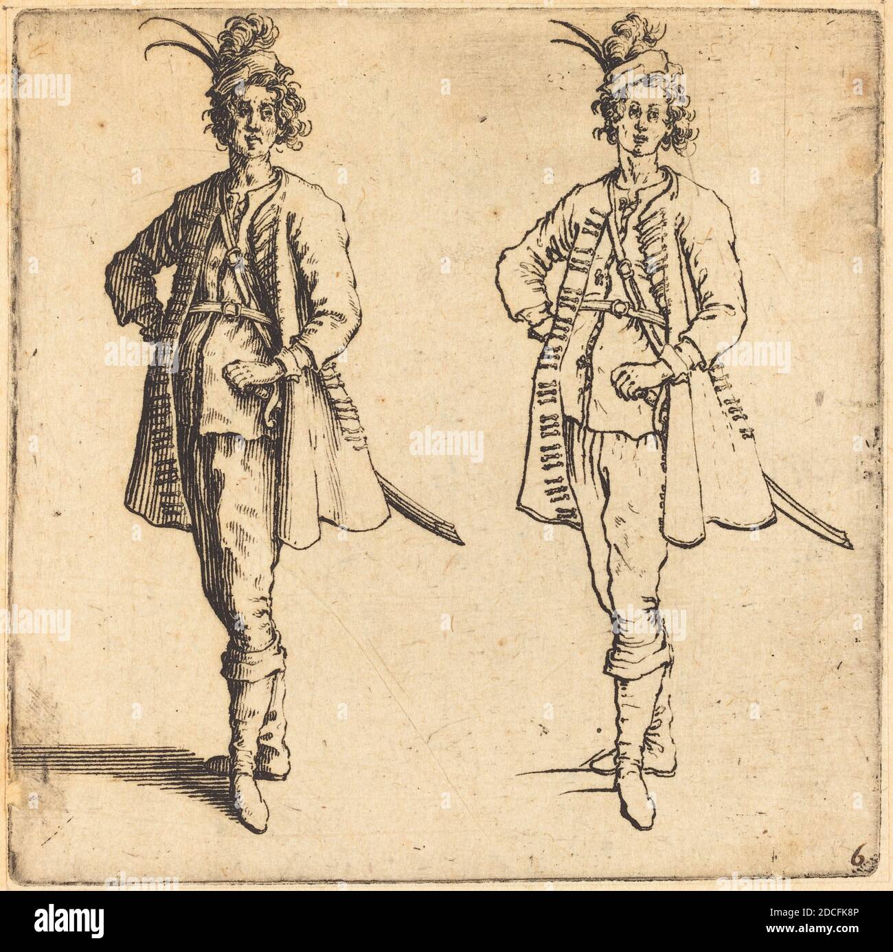 Jacques Callot, (artist), French, 1592 - 1635, Officer, Front View ...