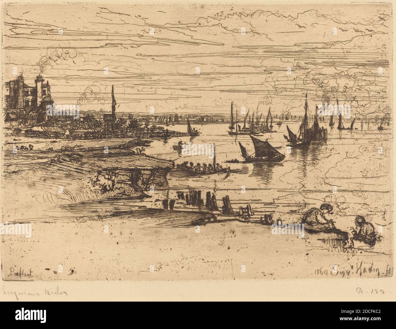 Francis Seymour Haden, (artist), British, 1818 - 1910, Opposite the Inn ...