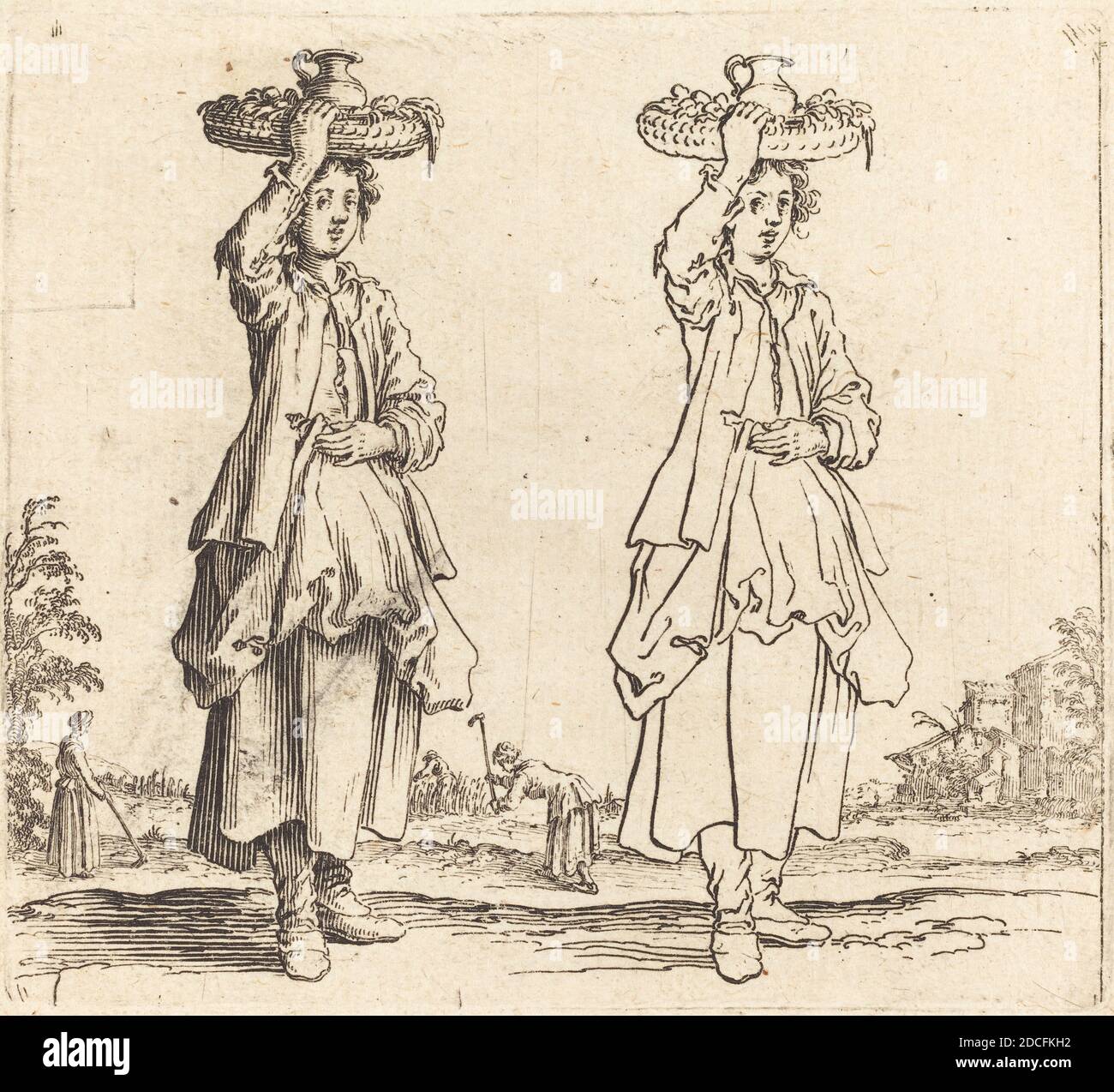 Jacques Callot, (artist), French, 1592 - 1635, Peasant Woman with ...