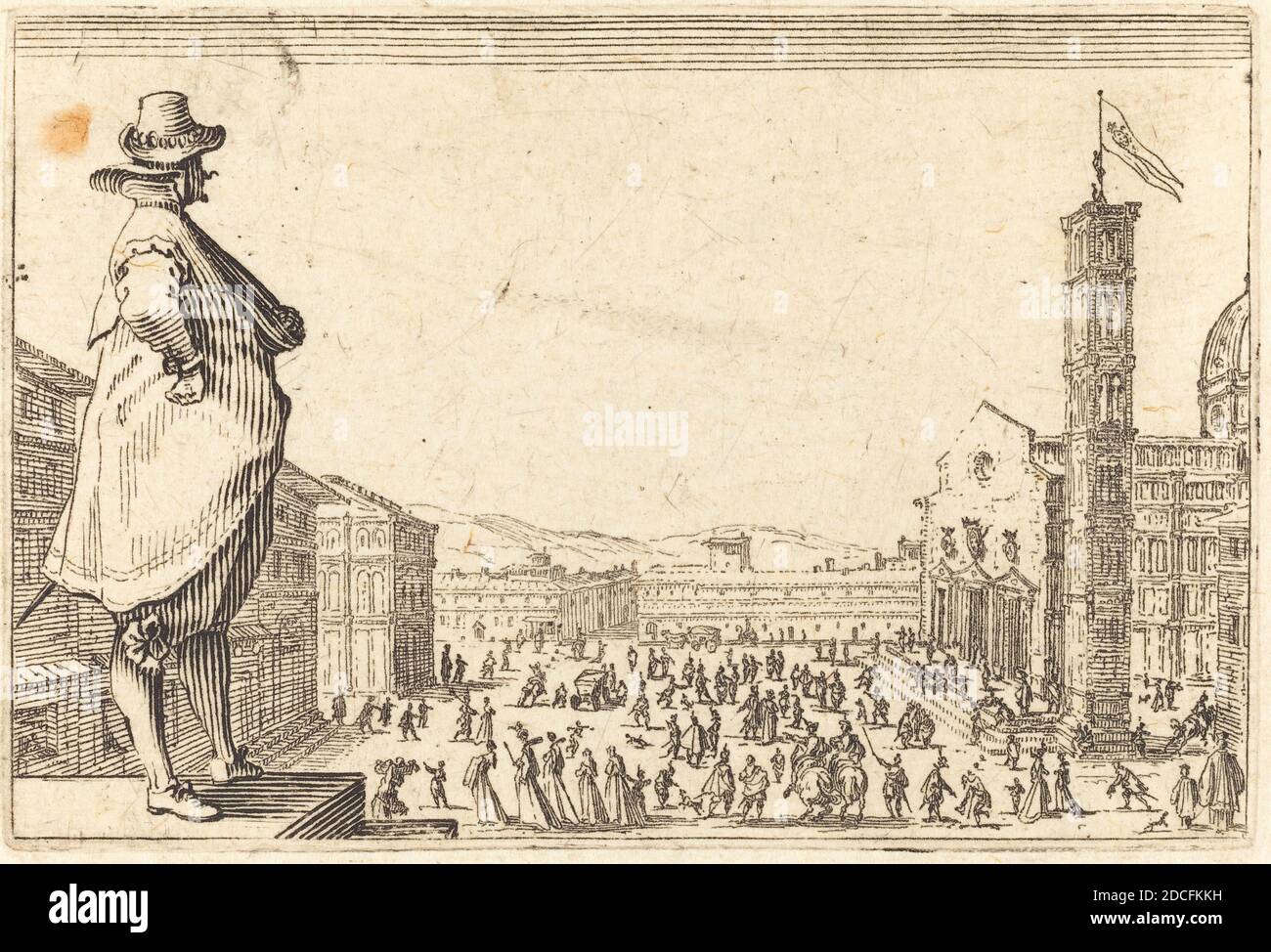 Jacques Callot, (artist), French, 1592 - 1635, Piazza del Duomo ...