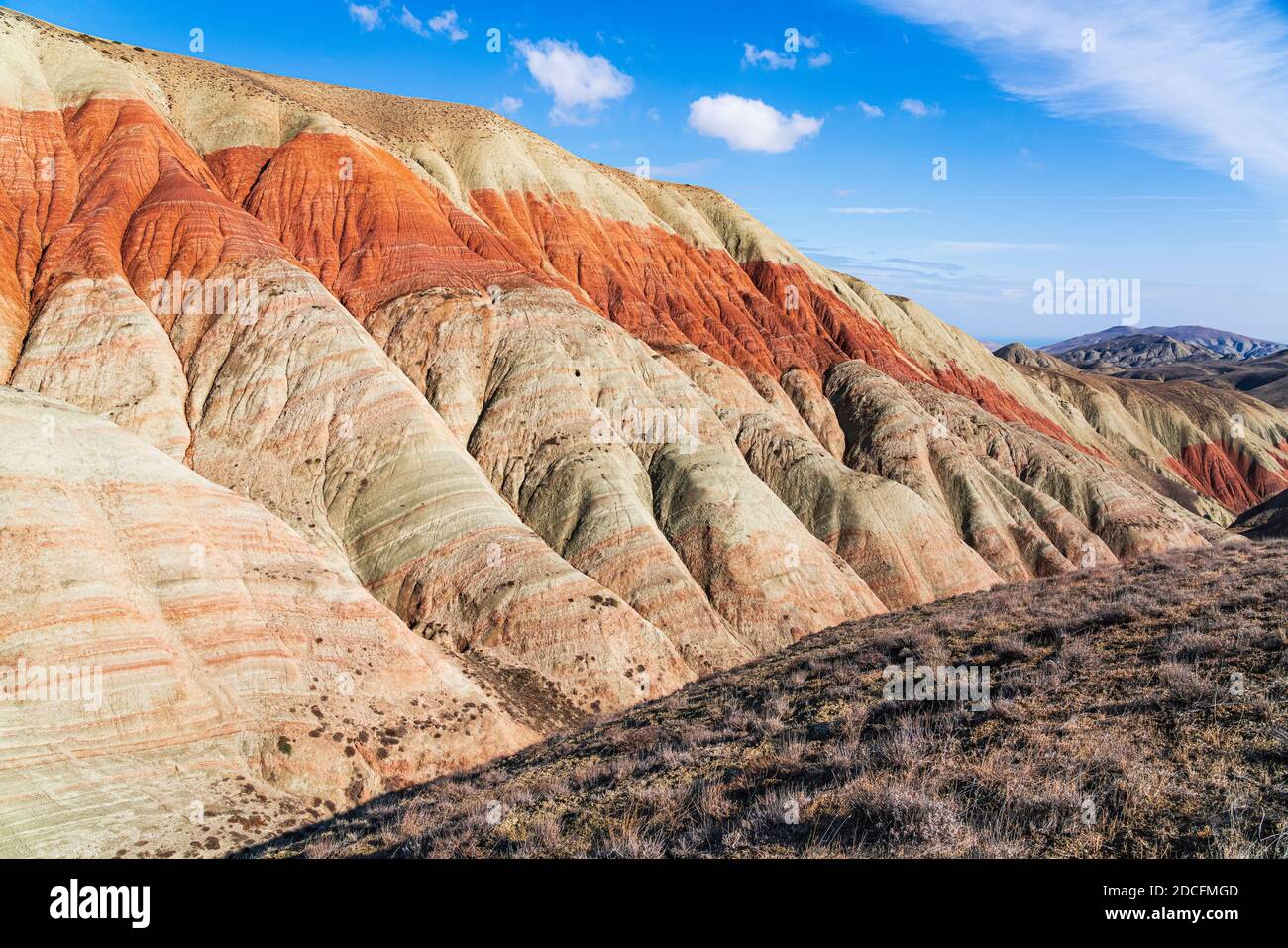 Amazing beautiful red mountains landscape Stock Photo - Alamy