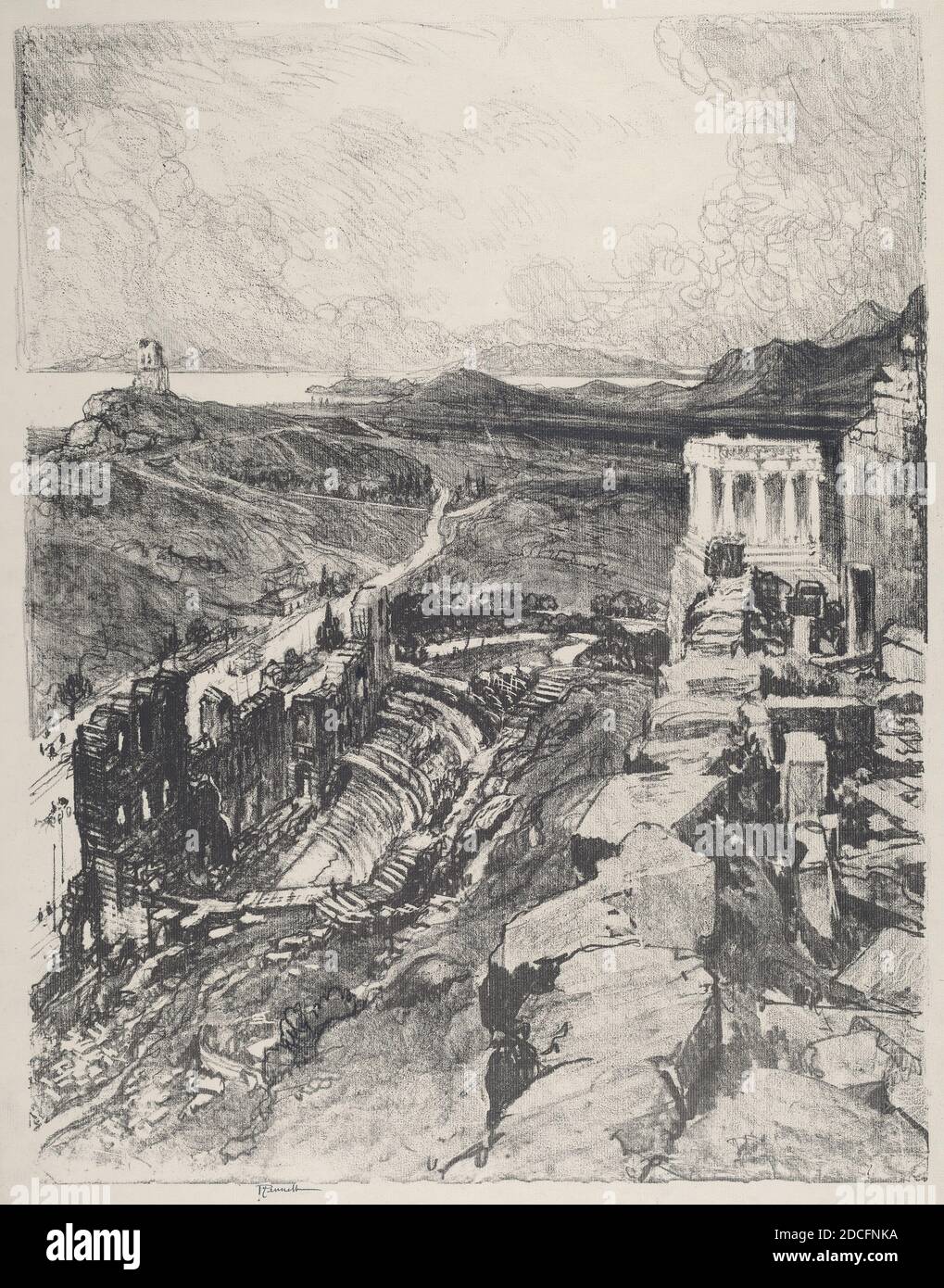 Joseph Pennell, (artist), American, 1857 - 1926, The Odeon, Athens ...
