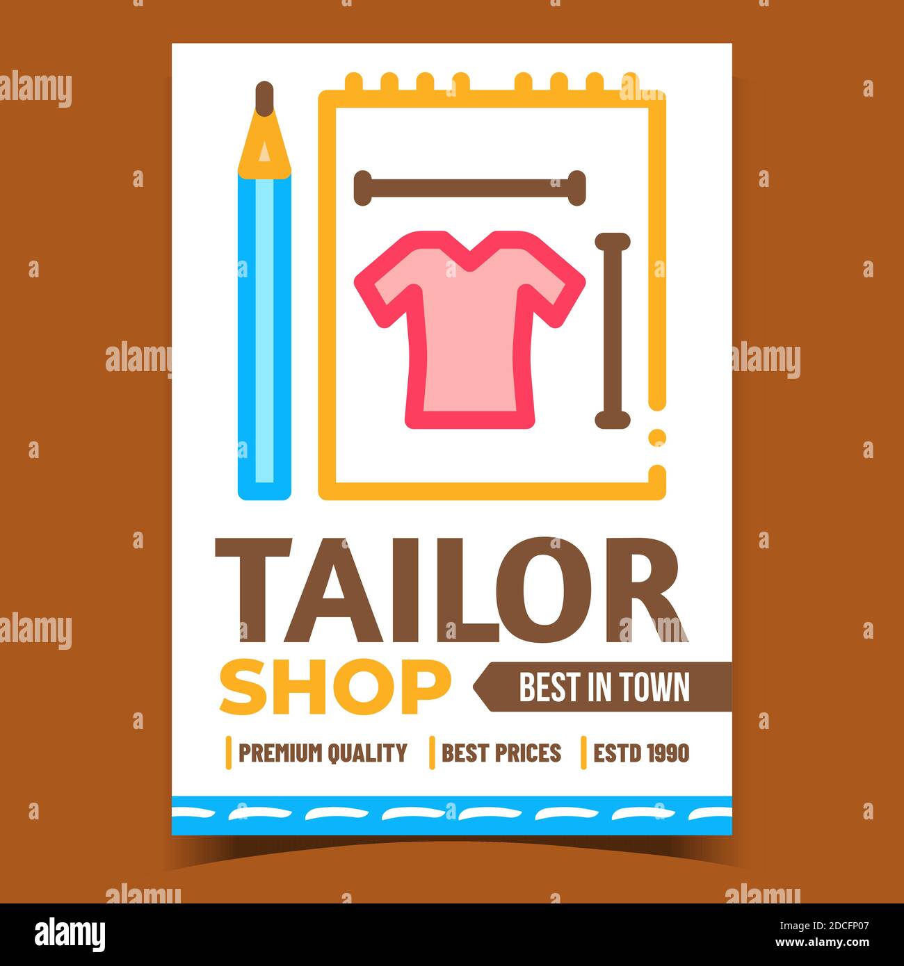 Tailor Shop Creative Advertising Banner Vector Stock Vector Image & Art ...