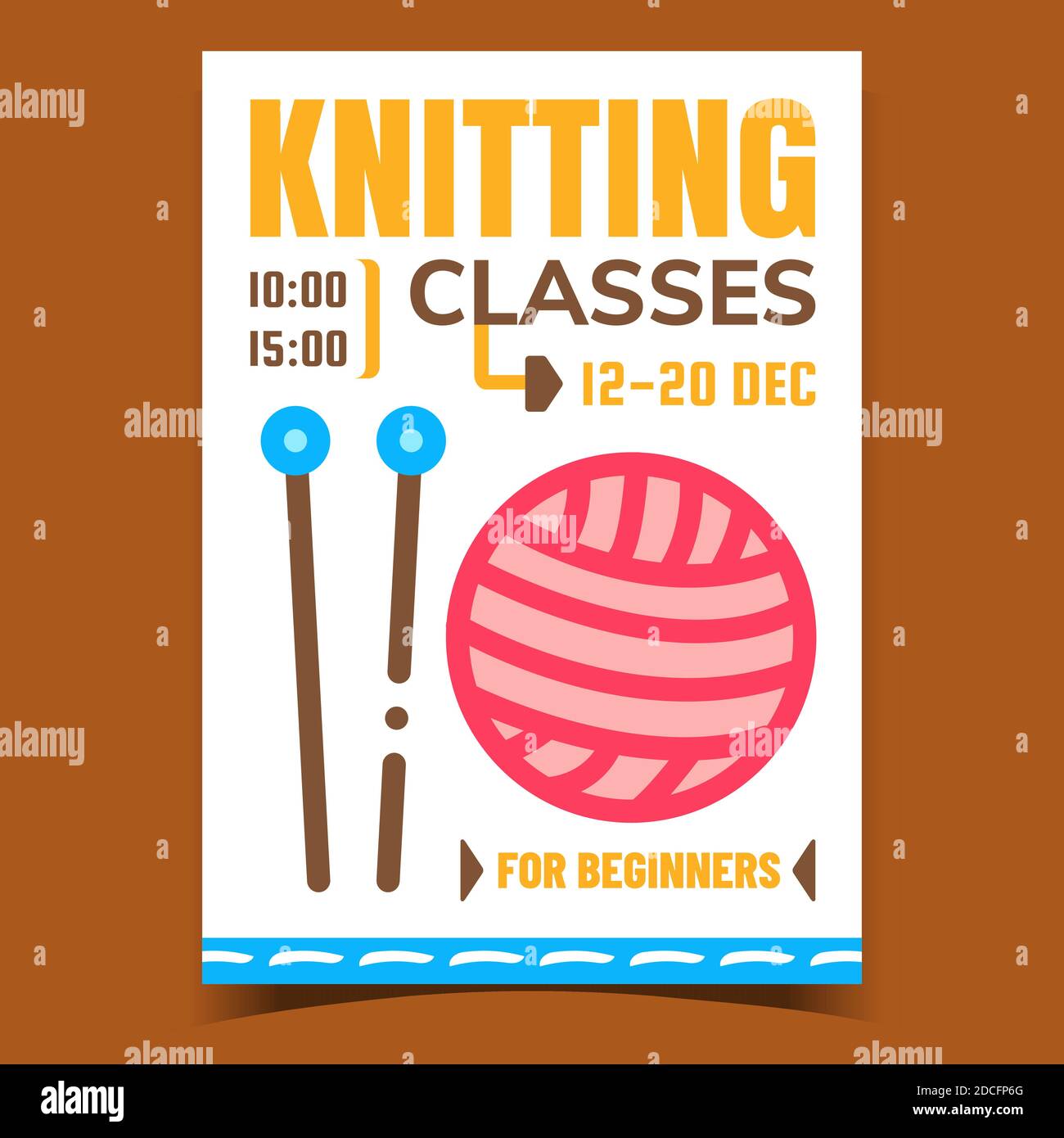 Knitting mockup Stock Vector Images - Alamy