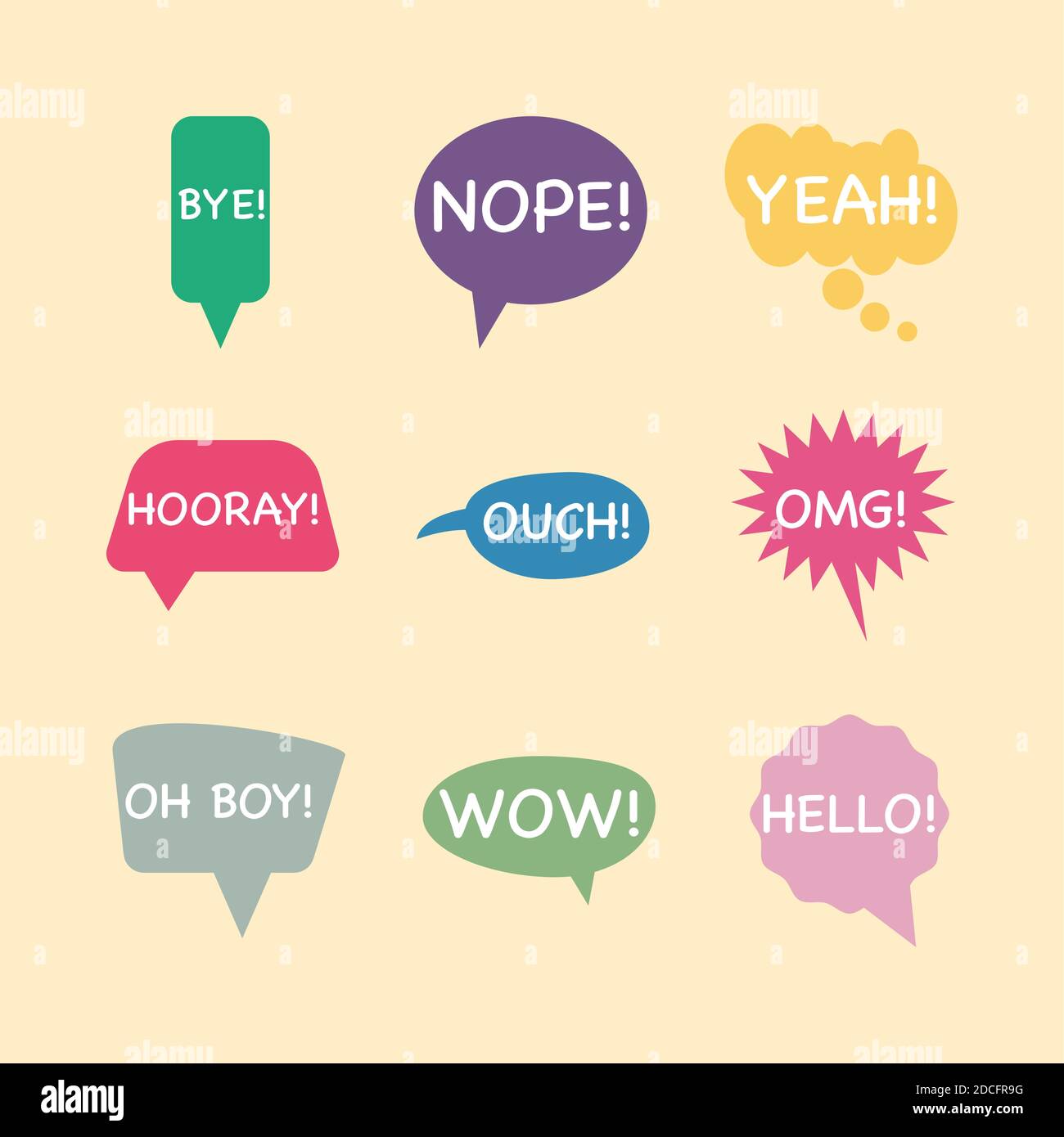bundle of nine speech bubbles isolated icons vector illustration design ...