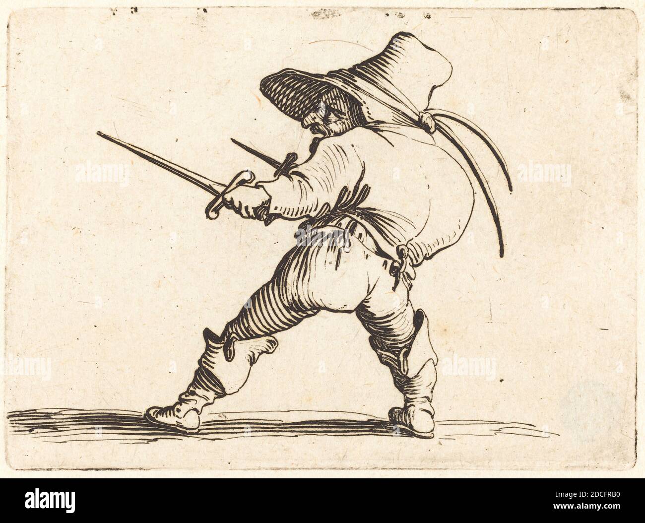 Jacques Callot, (artist), French, 1592 - 1635, Duellist with Sword and ...