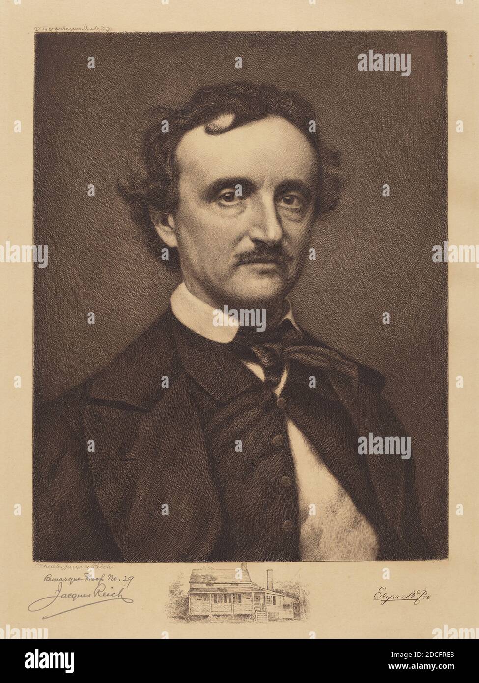 Jacques Reich, (artist), American, 1852 - 1923, Edgar Allen Poe ...
