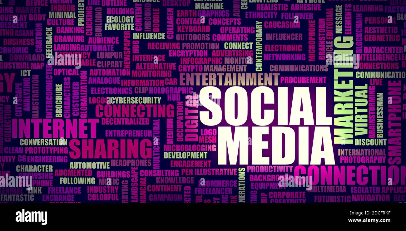 Social Media Technology Business Concept Background Stock Photo - Alamy