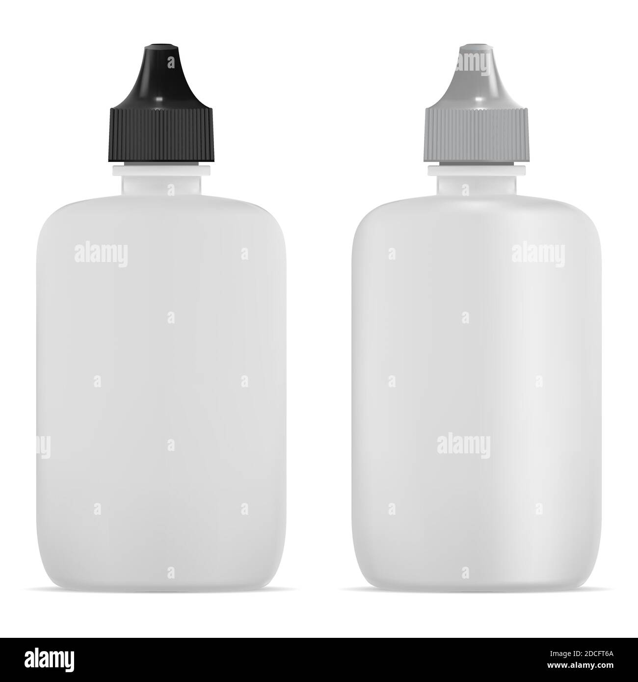 Nasal spray bottle. Eye drop tube mockup vector blank. Nozzle ...