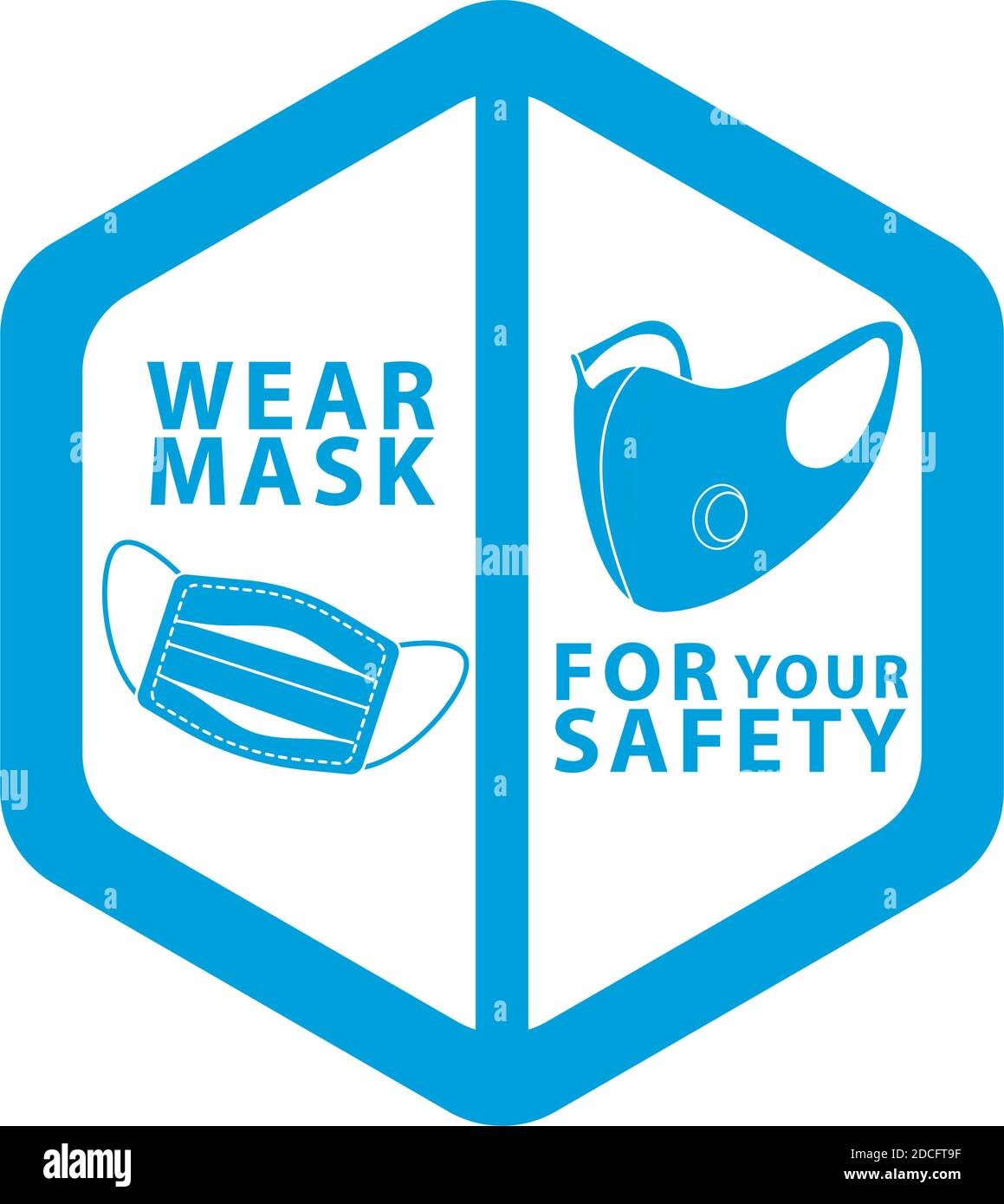wear face mask for your safety label vector illustration design Stock ...