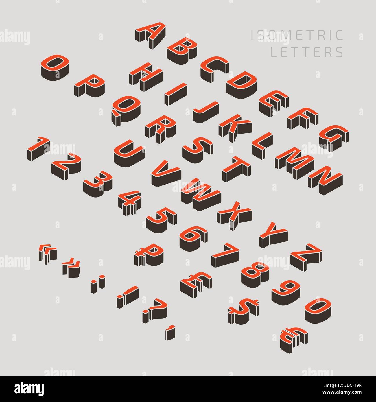 Isometric font hi-res stock photography and images - Alamy
