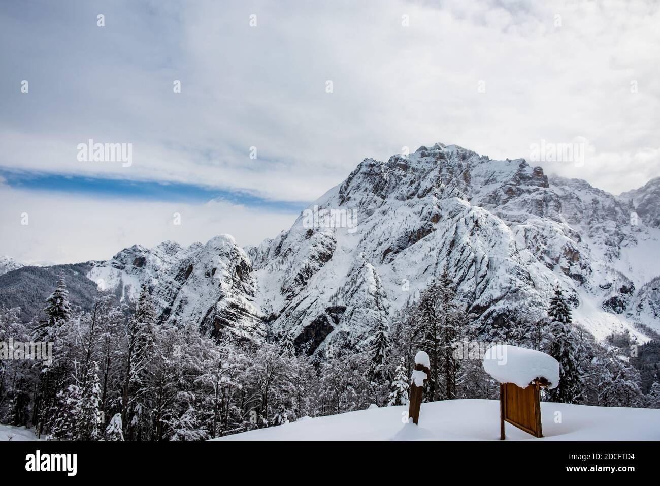 Julian alps after a big snowfall. Udine province, Friuli-Venezia Giulia ...