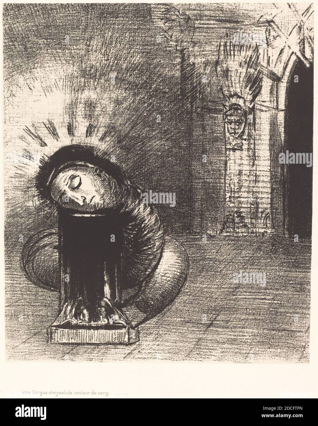 Odilon Redon Artist French 1840 1916 Une Longue Chrysalide