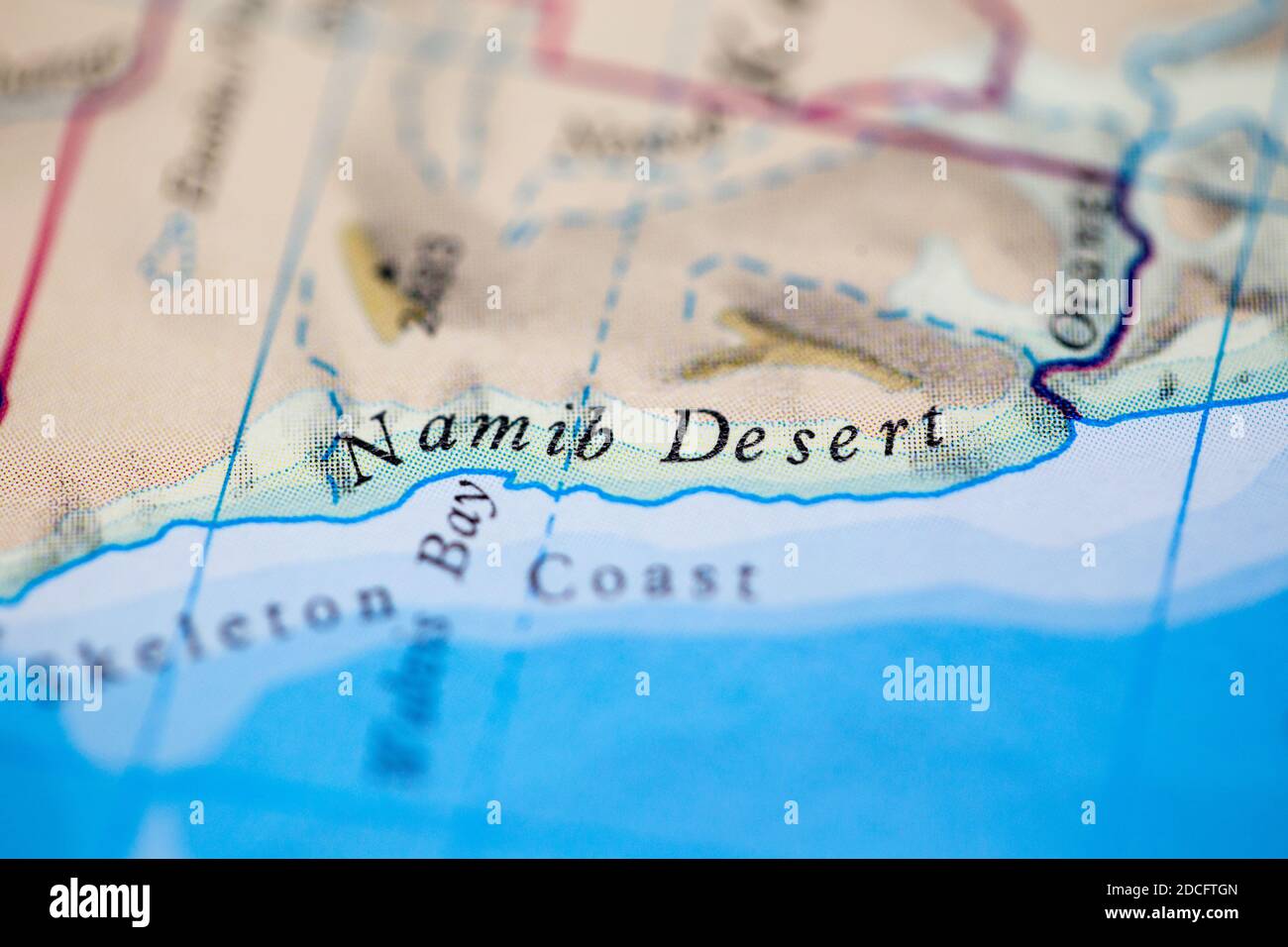 Namib Desert Physical Map