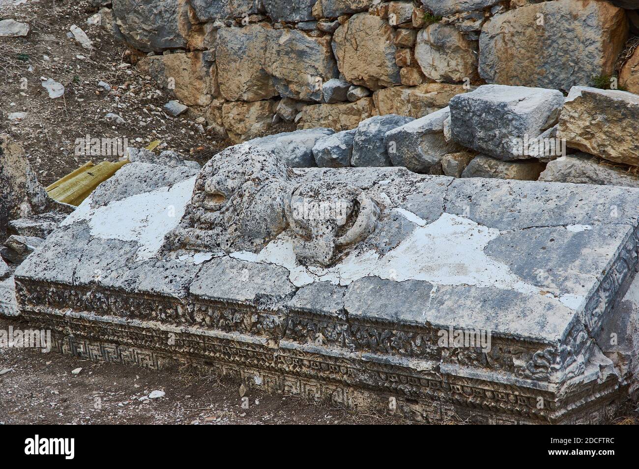 Ancient Lycian City of Arykanda. Antalya-Turkey. monumental tomb on the ...