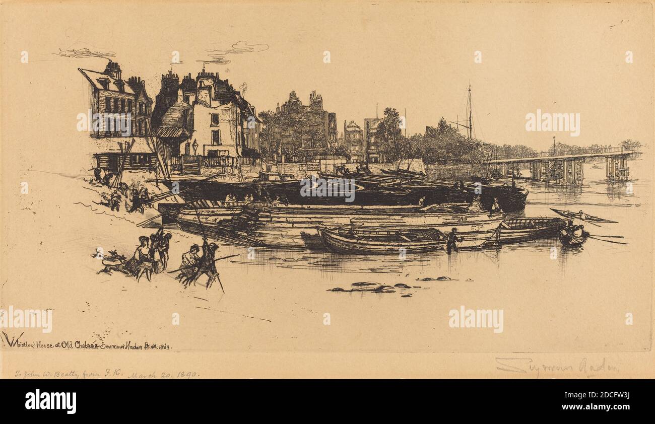 Francis Seymour Haden, (artist), British, 1818 - 1910, Whistler's House ...