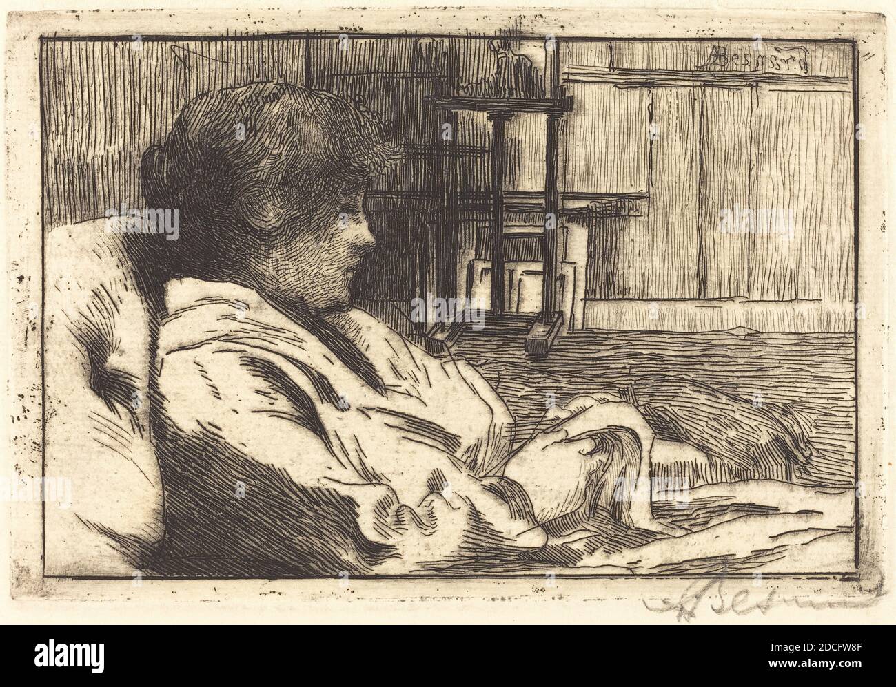 Albert Besnard, (artist), French, 1849 - 1934, Woman Reading in the ...