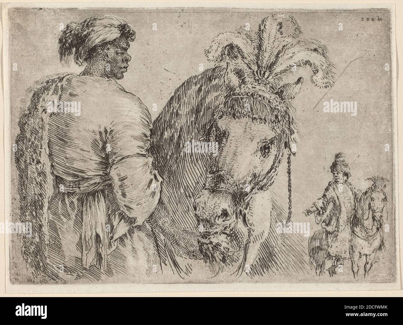 Stefano Della Bella, (artist), Florentine, 1610 - 1664, A Black Man ...