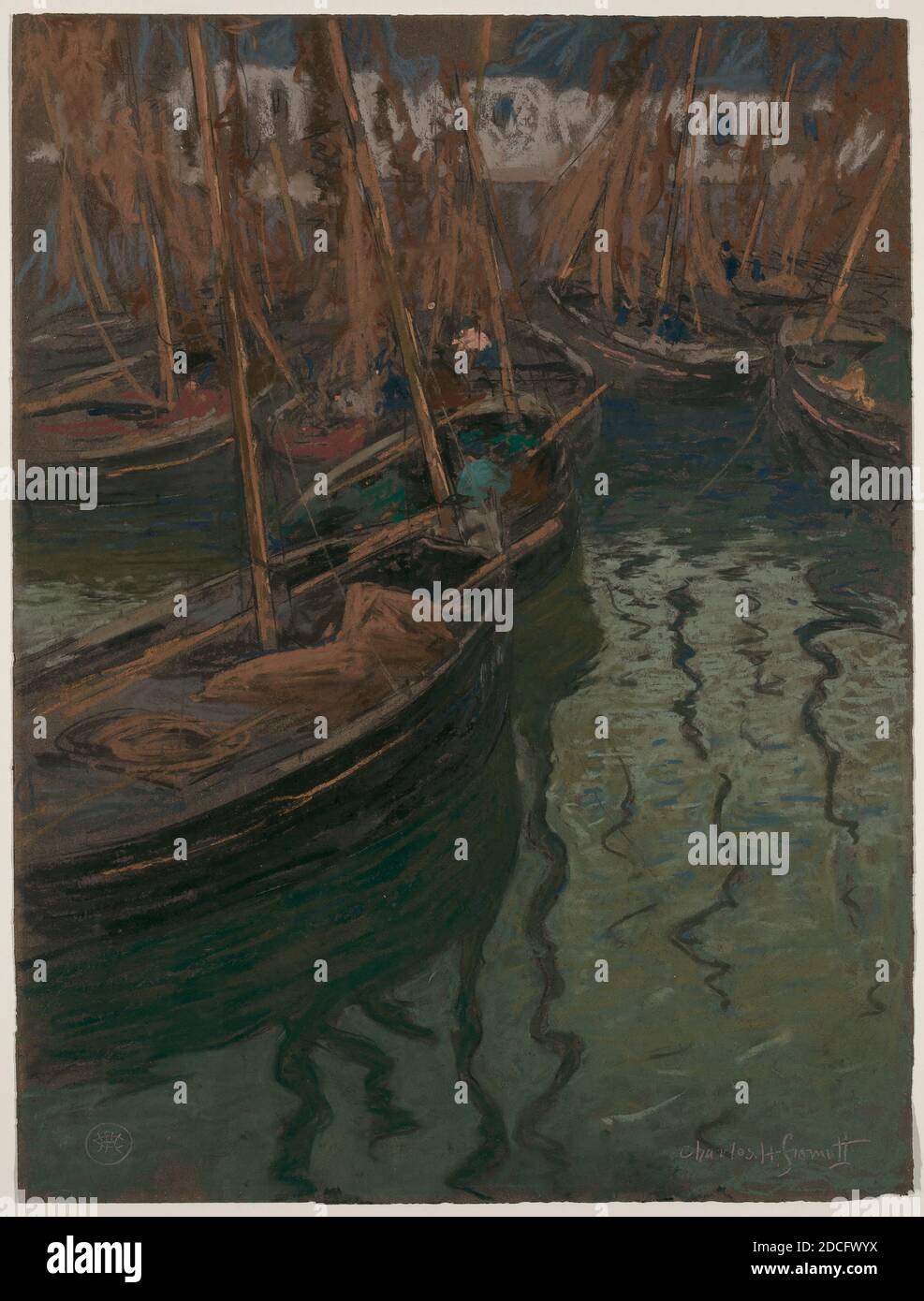 Charles Fromuth, (artist), American, 1858 - 1937, A Dock Harmony ...