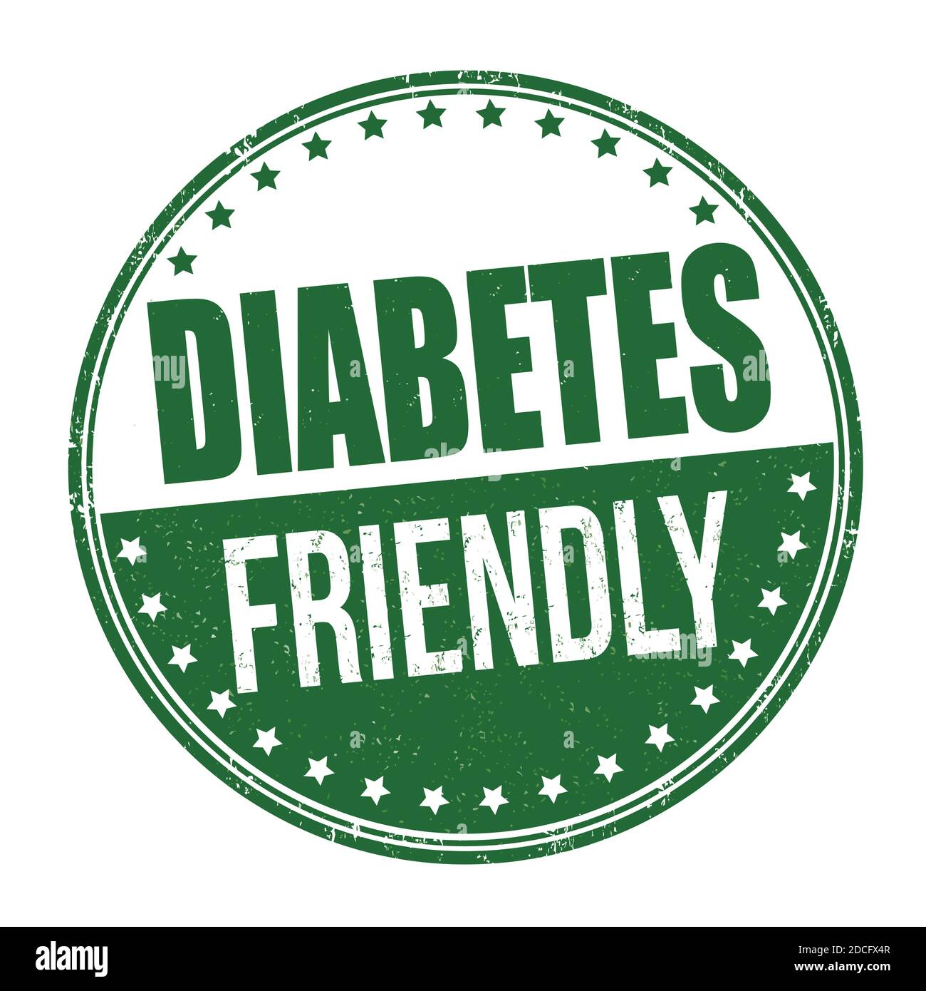 Diabetes friendly grunge rubber stamp on white background, vector ...