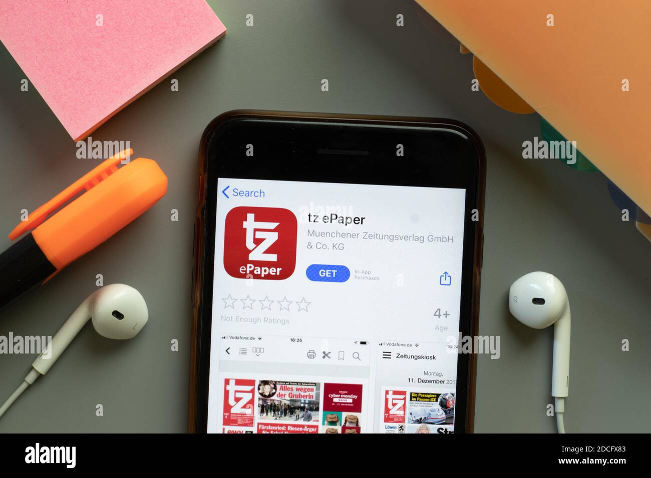 New York, United States - 7 November 2020: tz ePaper app store logo on ...