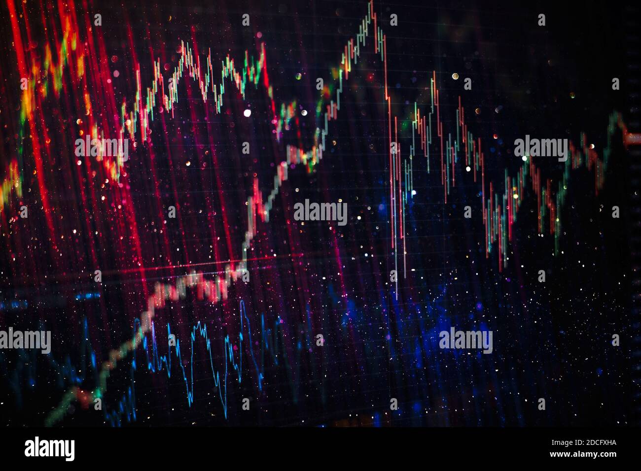 Professional market analysis. Office monitor background. Busines ...