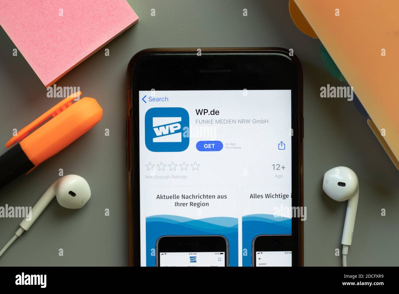 New York, United States - 7 November 2020: WP.de WP app store logo on ...