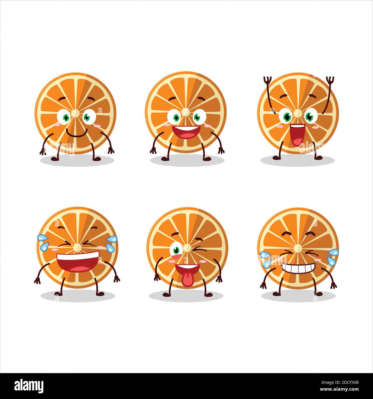 Cartoon character of new orange with smile expression. Vector ...