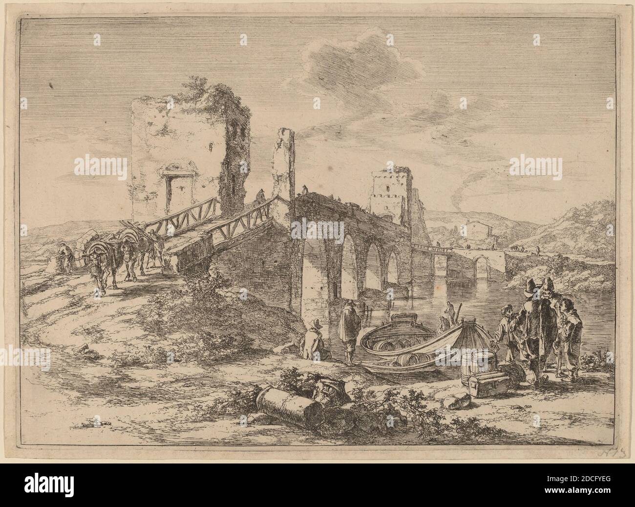 Jan Both, (artist), Dutch, 1615/1618 - 1652, The Ponte Molle ...