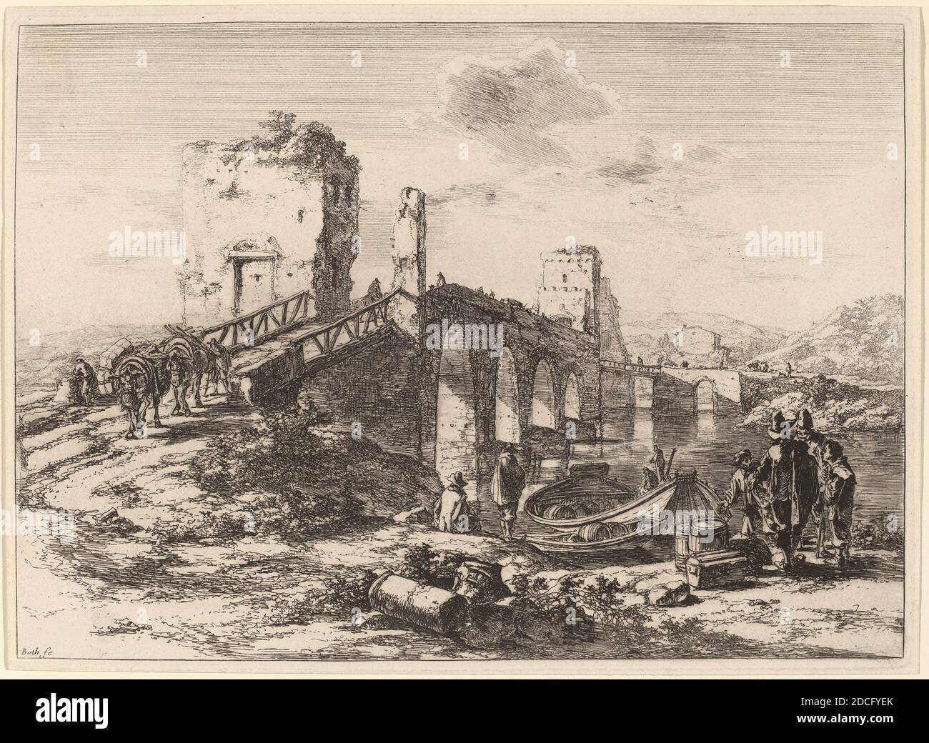 Jan Both, (artist), Dutch, 1615/1618 - 1652, The Ponte Molle ...