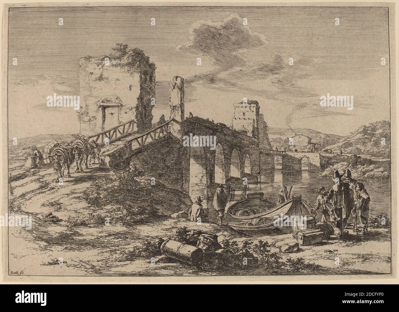 Jan Both, (artist), Dutch, 1615/1618 - 1652, The Ponte Molle ...