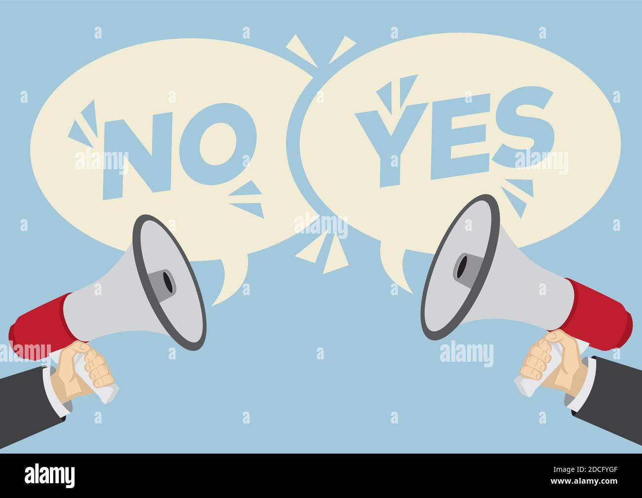 Split opinions Stock Vector Images - Alamy