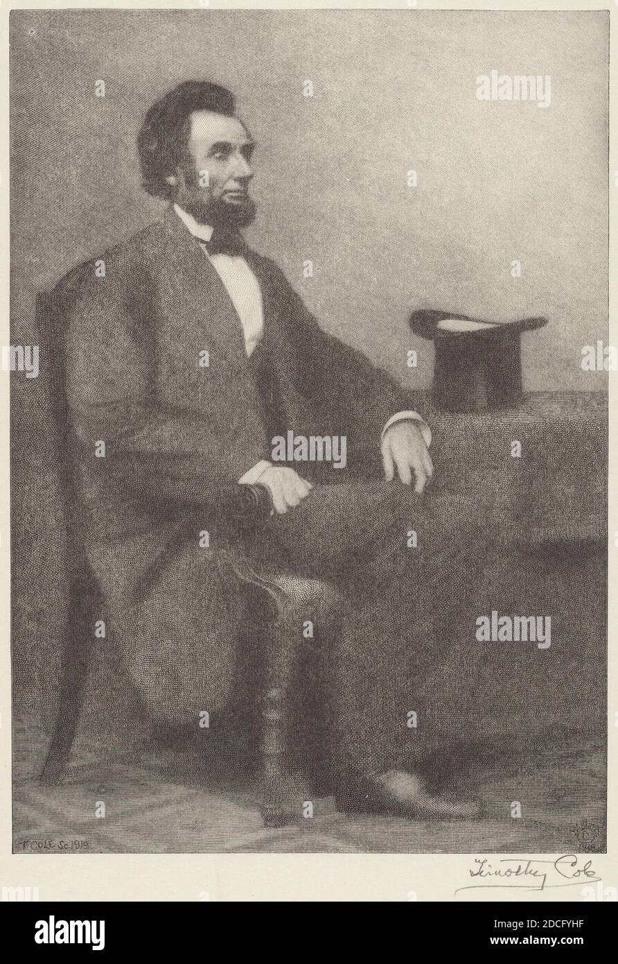 Timothy Cole, (artist), American, 1852 - 1931, Abraham Lincoln, 1919 ...