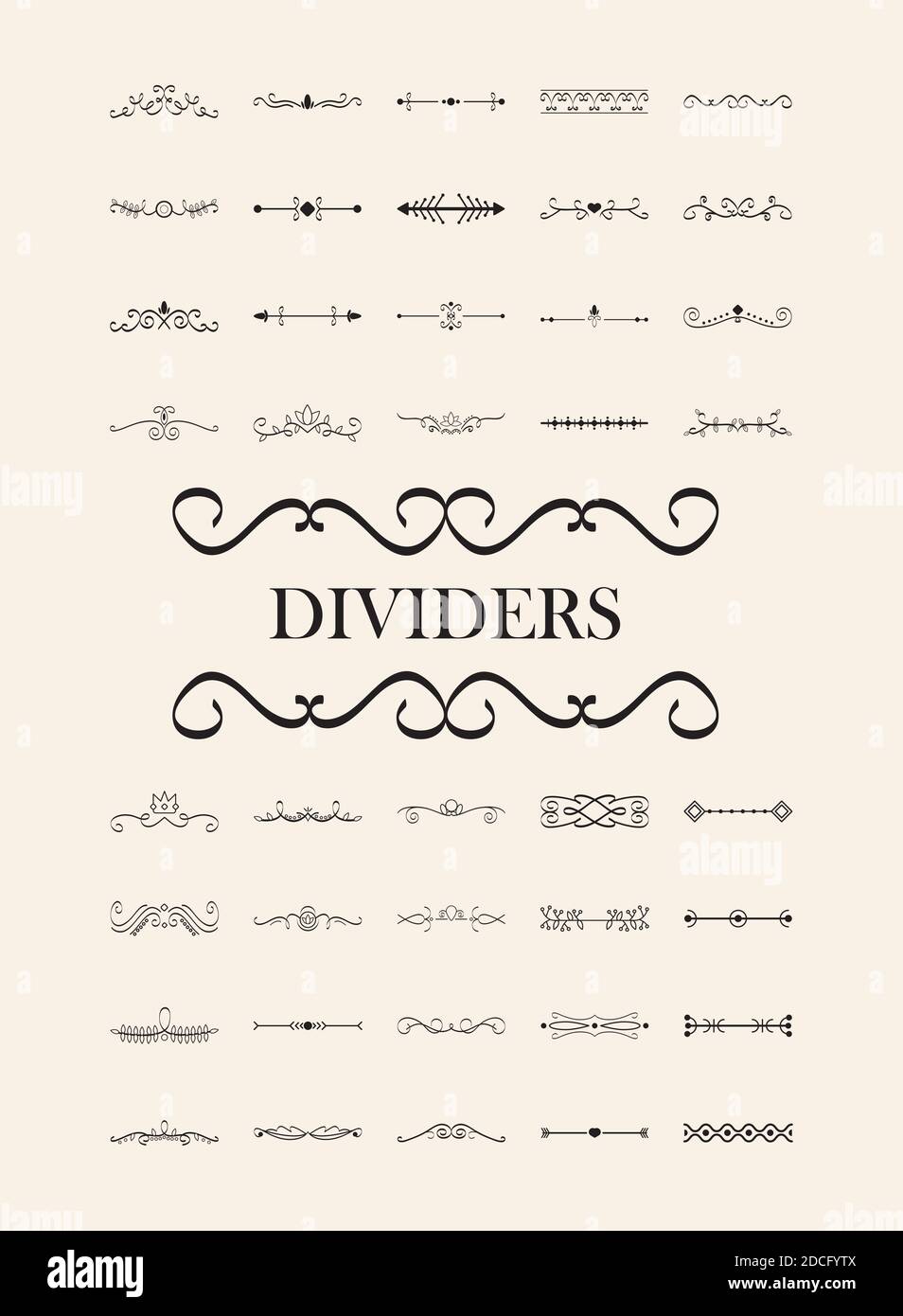 Dividers lettering hi-res stock photography and images - Alamy