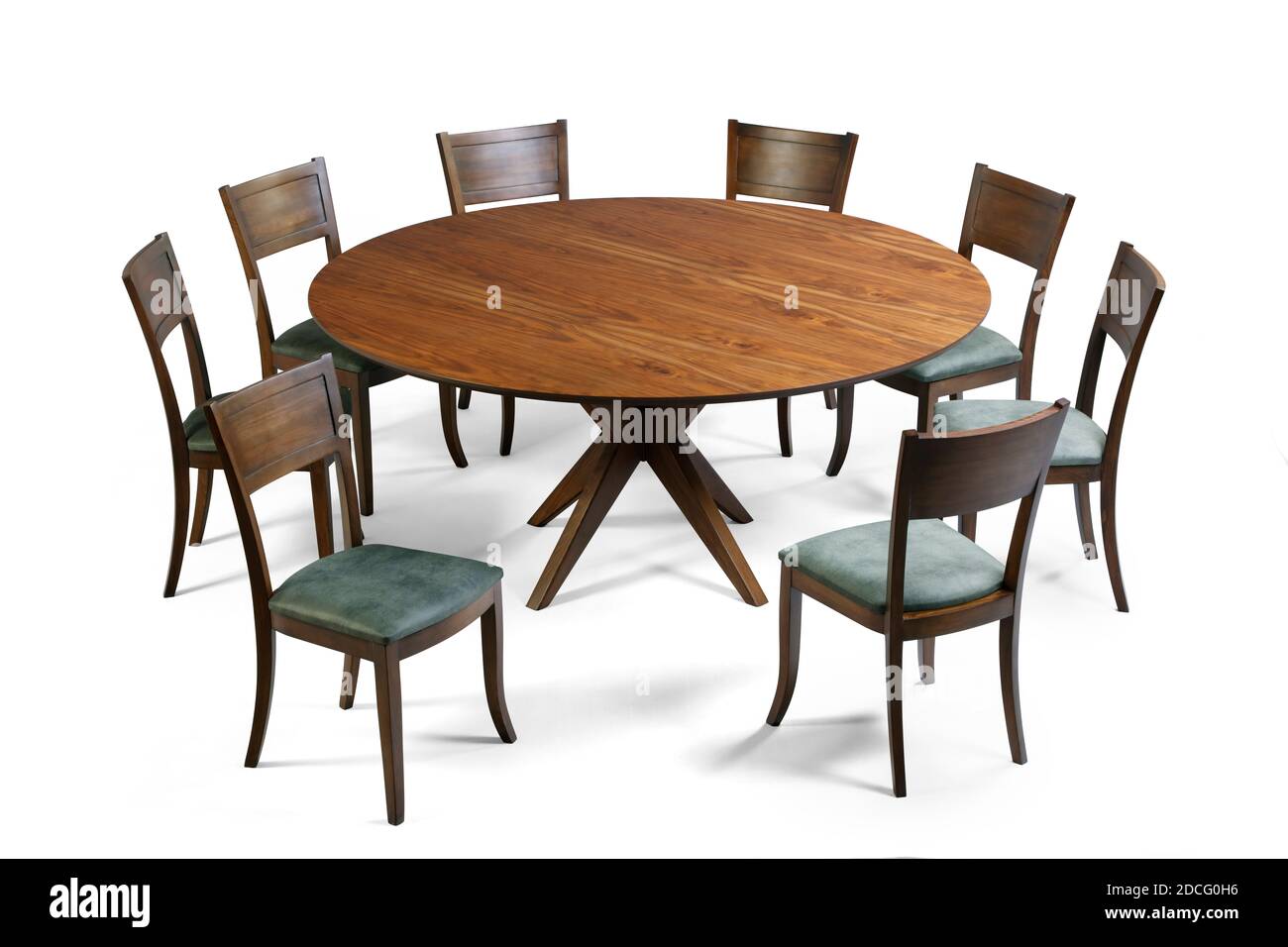 modern dining table isolated on white background Stock Photo - Alamy