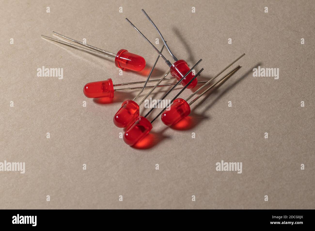 electronic components scattered on clear background Stock Photo - Alamy