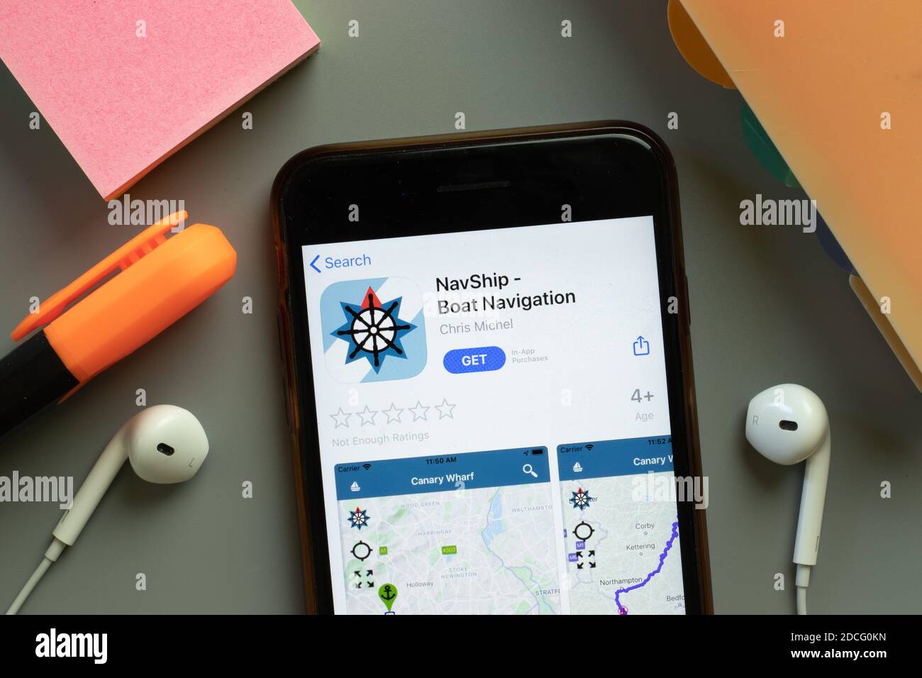 New York, United States - 7 November 2020: NavShip Boat Navigation app ...