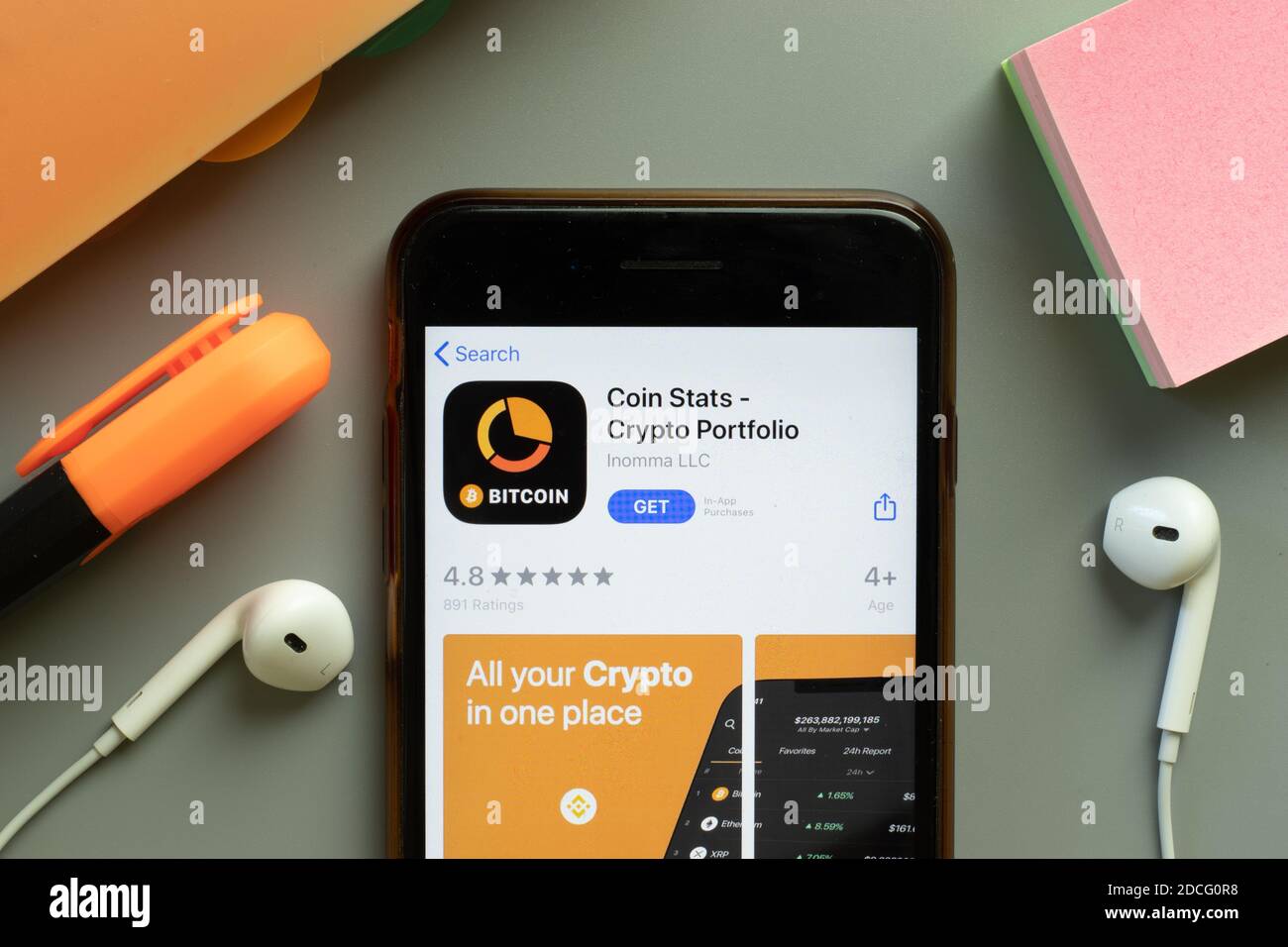 New York, United States - 7 November 2020: Coin Stats Crypto Portfolio ...