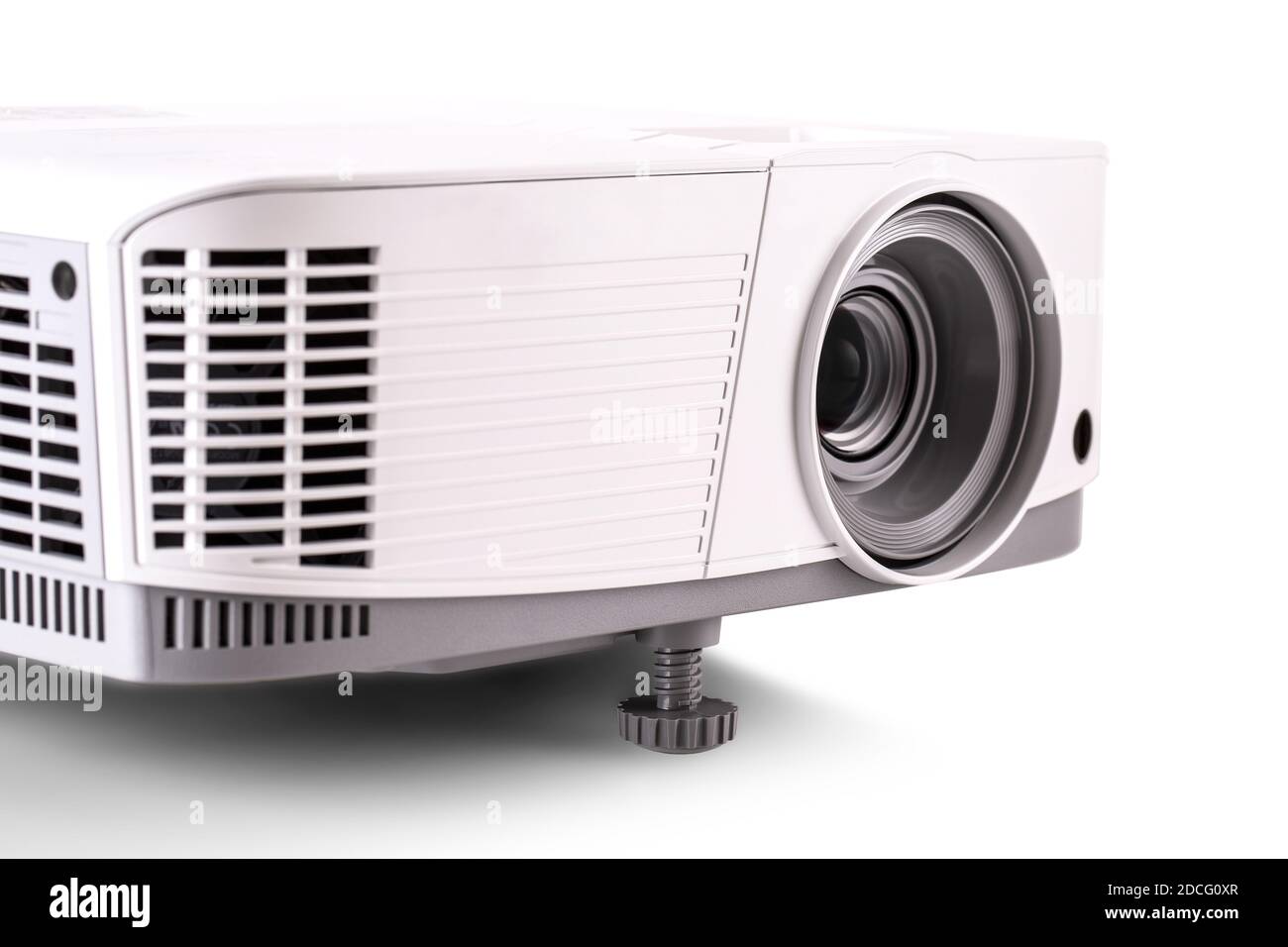 The White multimedia projector isolated on white background Stock Photo ...