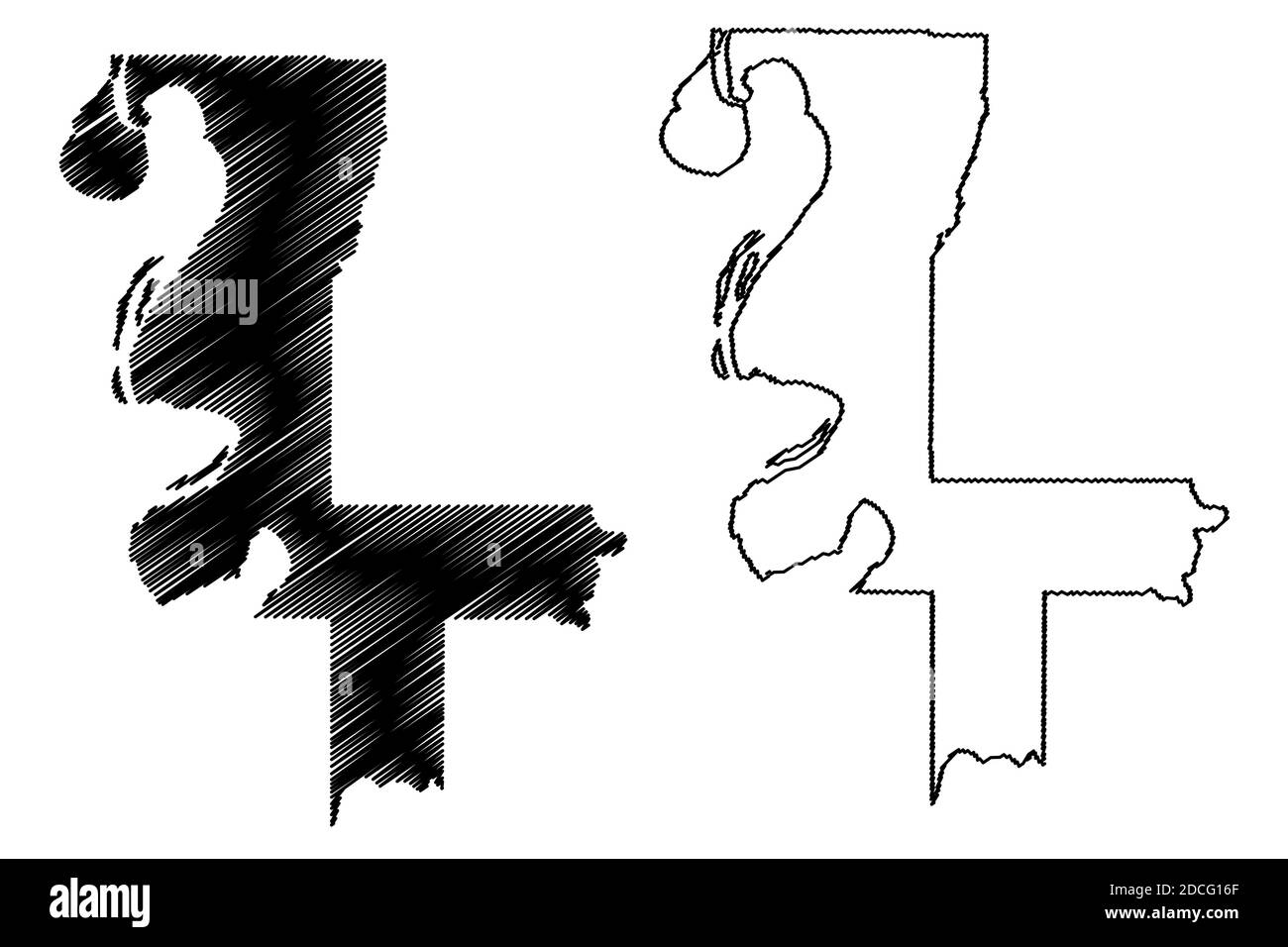Issaquena county map Black and White Stock Photos & Images - Alamy