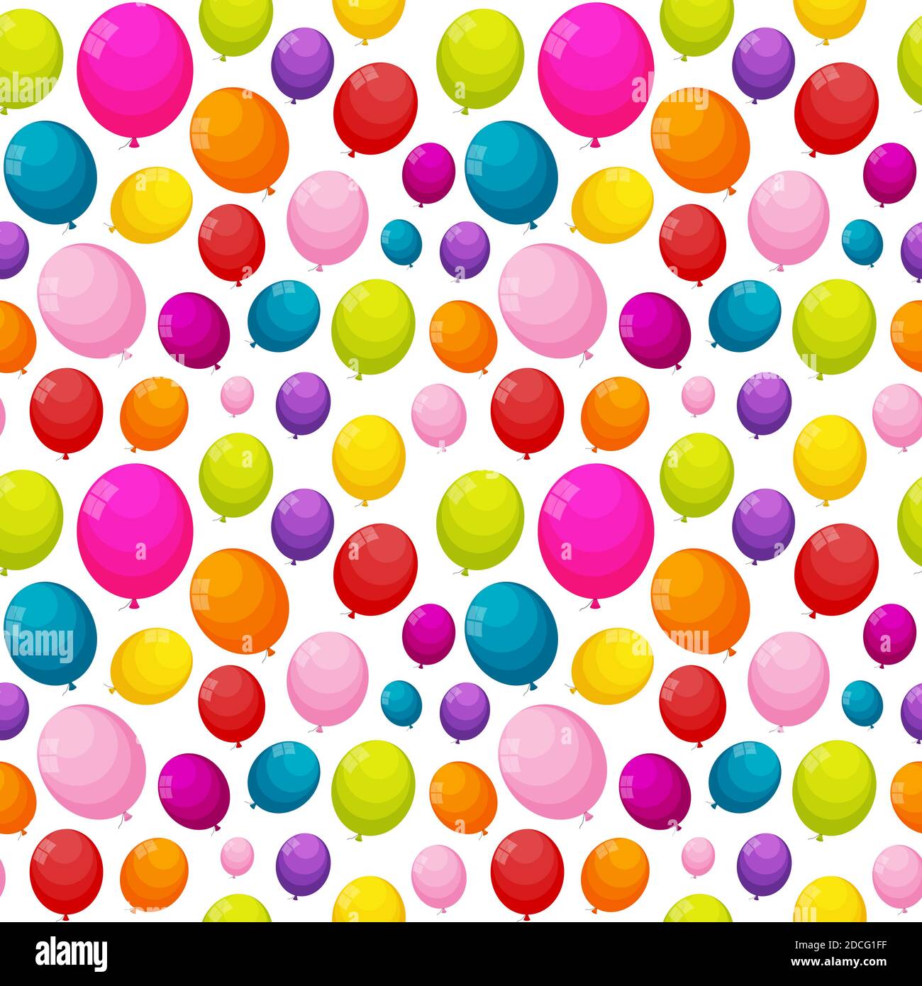Color Glossy Balloons Seamles Pattern Background Illustration Stock ...