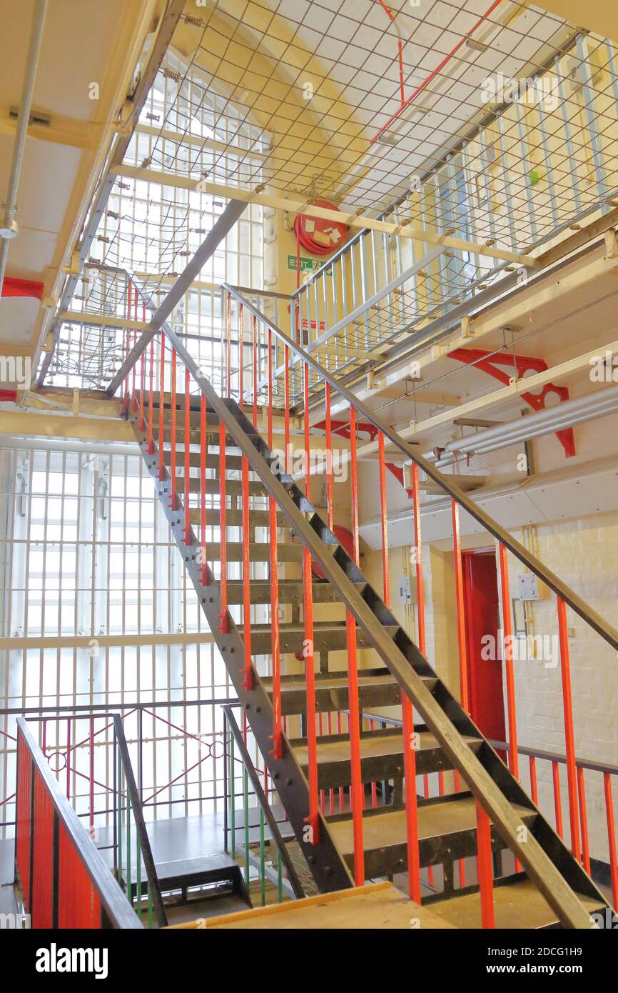 Stairs connecting different level of a prison block inside infamous ...