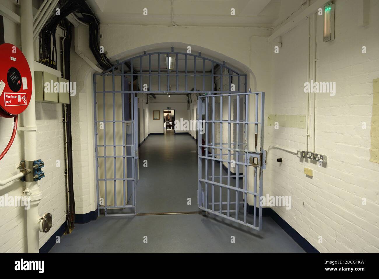 Steel gate inside infamous Reading Prison where Oscar Wilde was ...