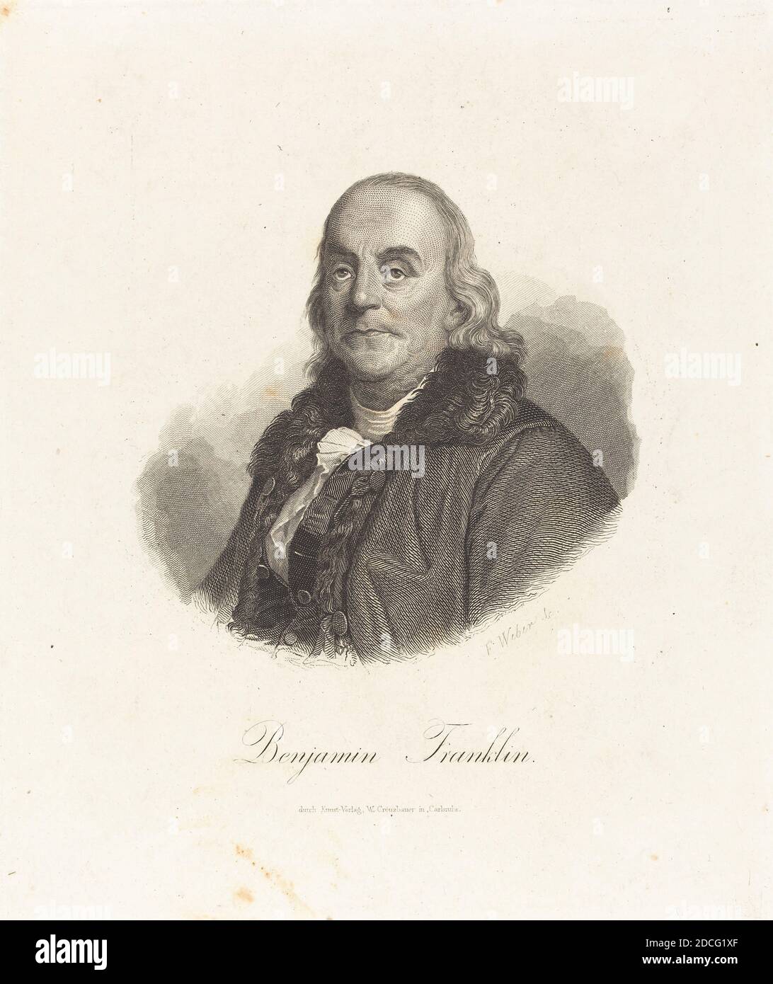 Franz Weber, (artist), Austrian, 1760 - 1818, Benjamin Franklin, etching Stock Photo - Alamy
