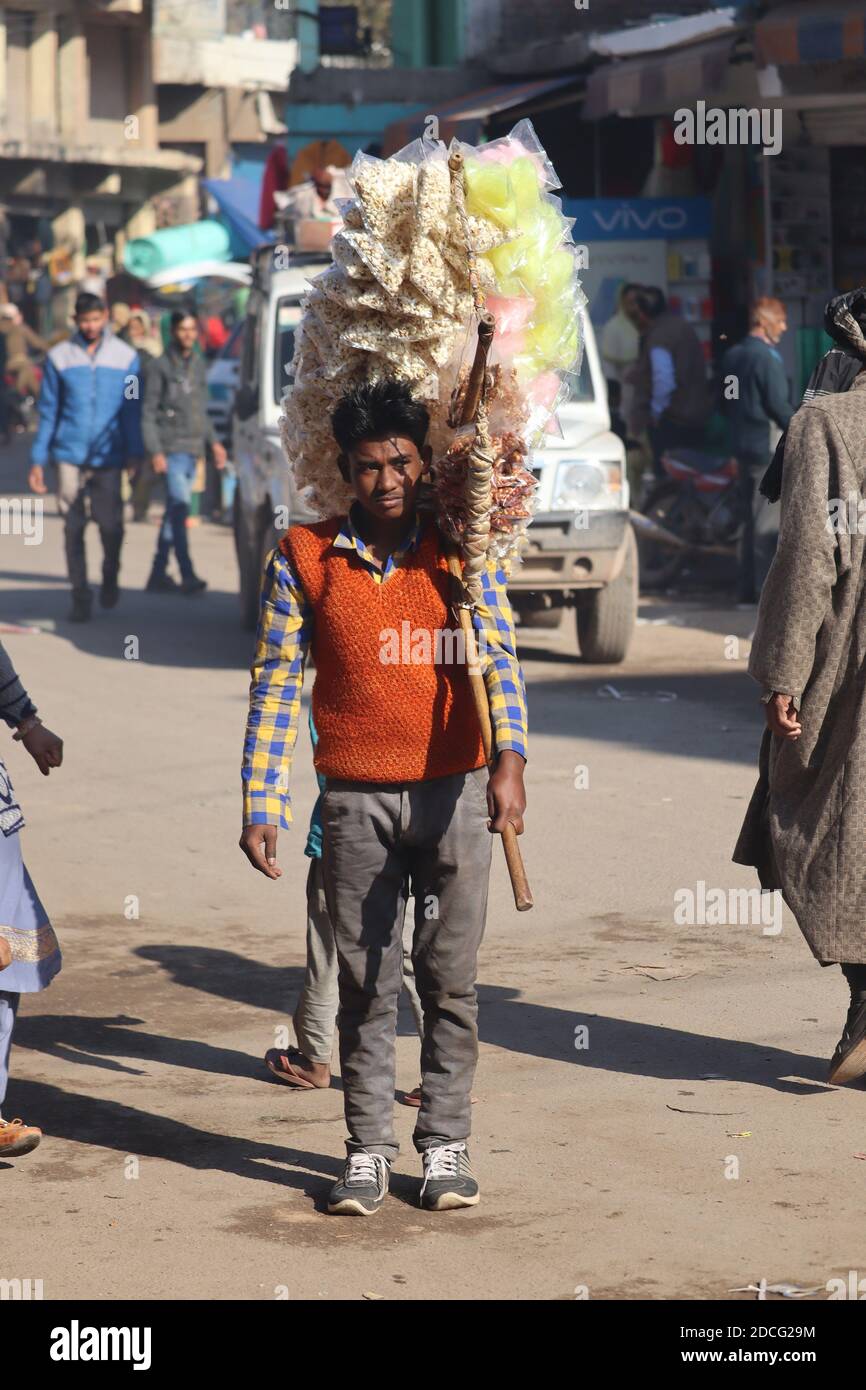 November 21, 2020, Poonch, Jammu and Kashmir, India: A vendor sells ...