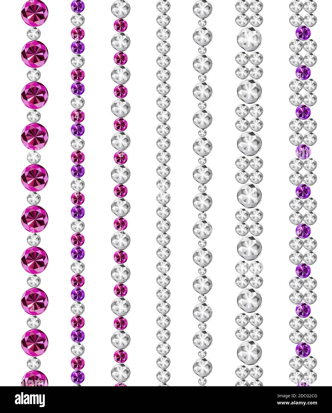 Diamond Realistic Borders Set Illustration Stock Photo - Alamy