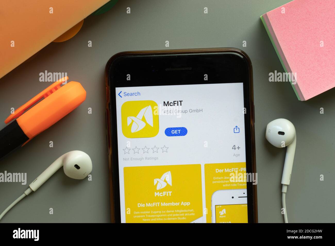 New York, United States - 7 November 2020: McFIT app store logo on ...