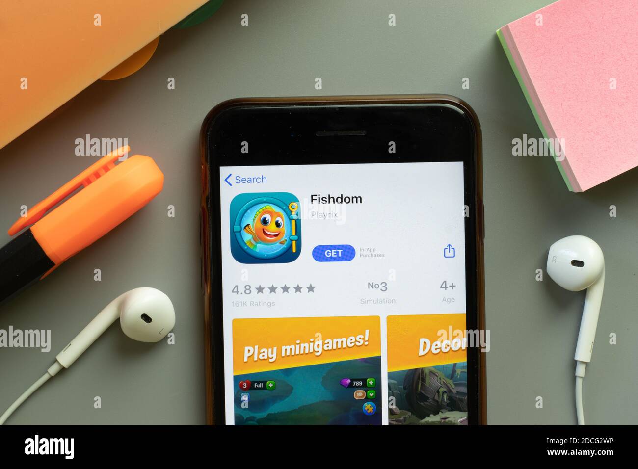 New York, United States - 7 November 2020: Fishdom app store logo on ...