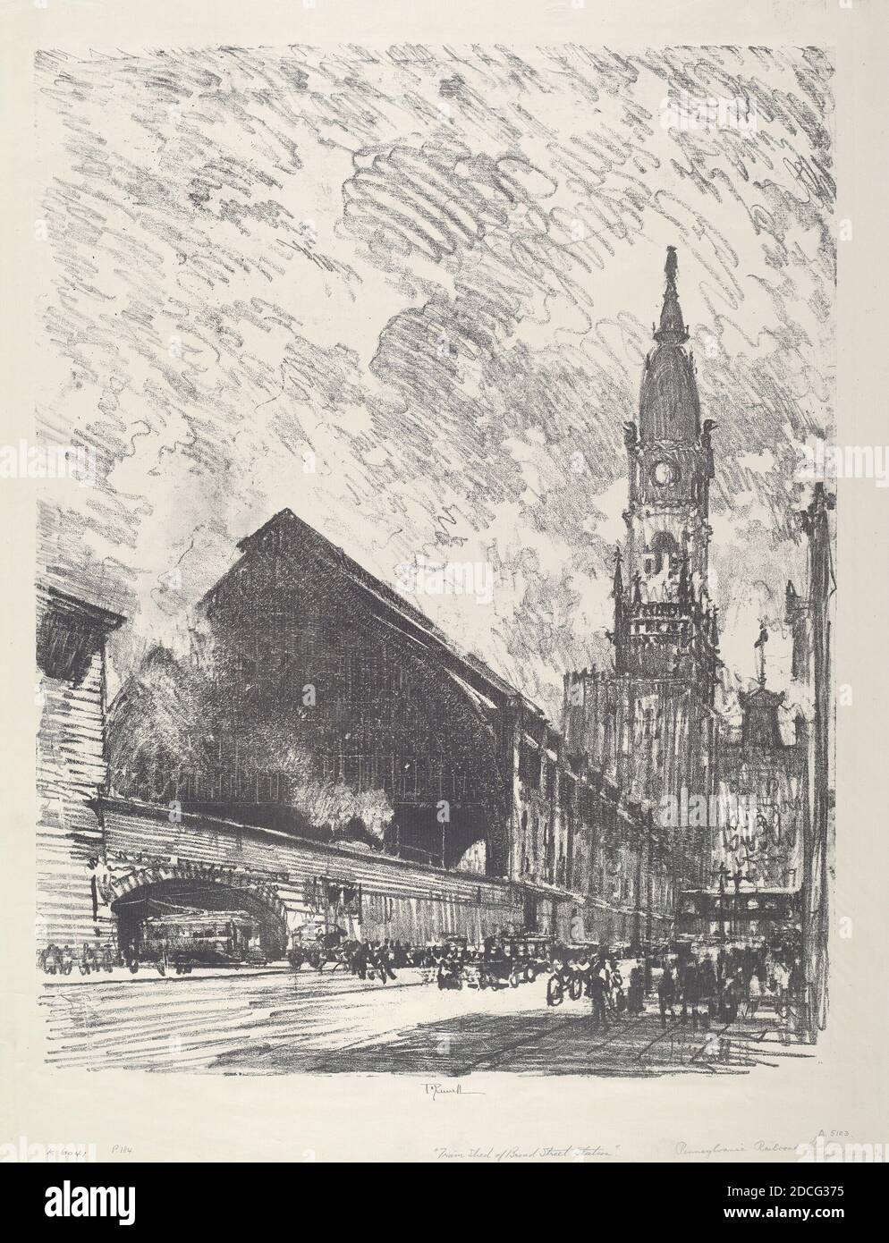 Joseph Pennell, (artist), American, 1857 - 1926, Broad St. Station ...